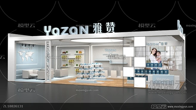 Yozon雅赞婴童用品展览展示展台模型-花瓣网
