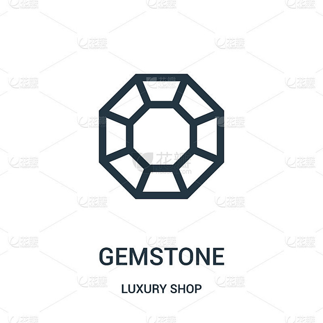 gemstone icon vector from luxury shop collection.