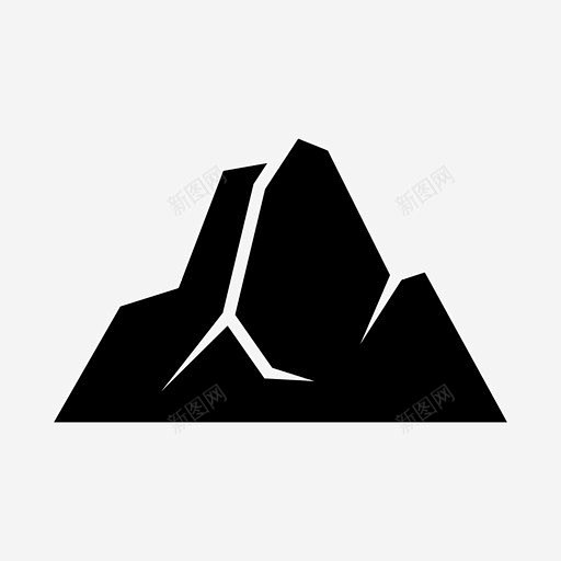 山岩石地形图标 免费下载 页面网页 平面电商 创意素材