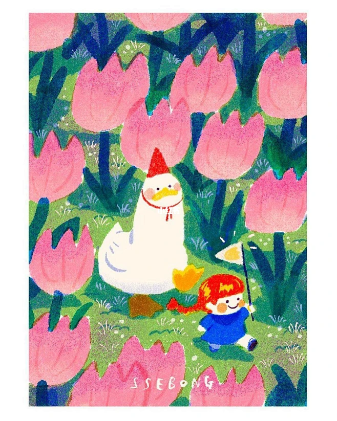 插画分享｜Ssebong Kim-花瓣网