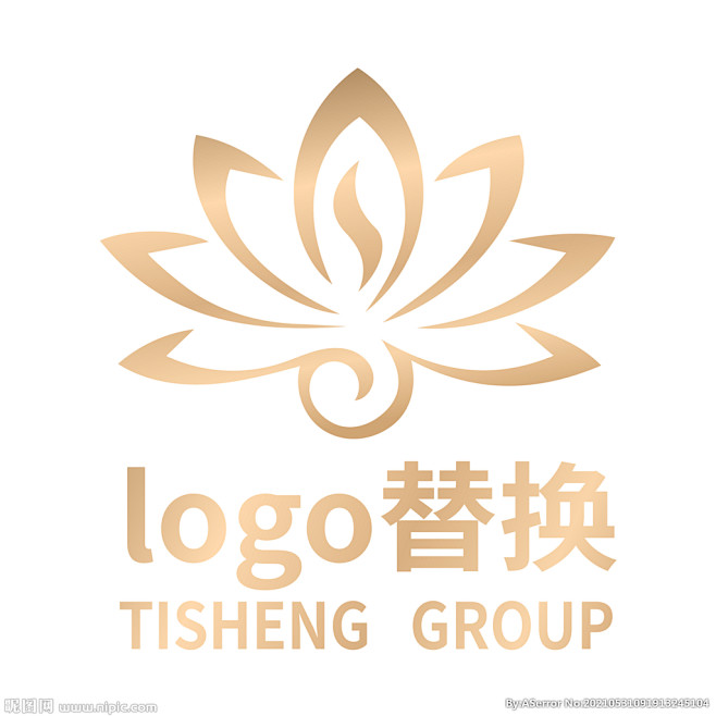 莲花logo模板设计