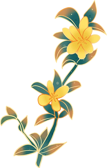 创意国潮风中秋节插画-桂花-花瓣网