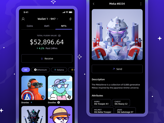 SafePal Wallet NFTs app app design crypto cryptocurrency mobile app mockup nft nfts product ...