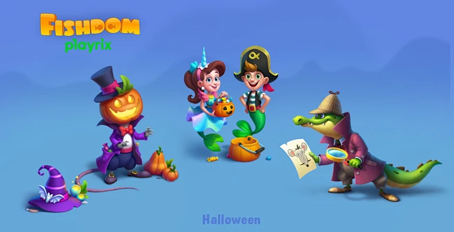 Fishdom game art-花瓣网