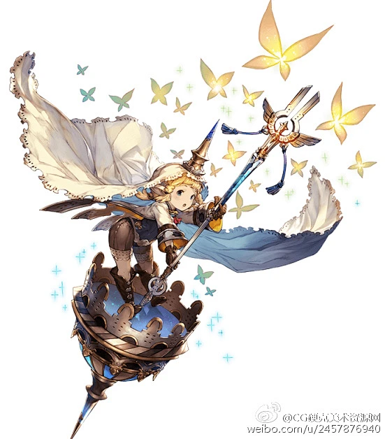 CGINK好资源推荐——【GRANBLUE FANTASY碧蓝幻想】超棒的日式风格原画，pose，颜色，造型都很赞哦！下载地址：O网页链接 ...