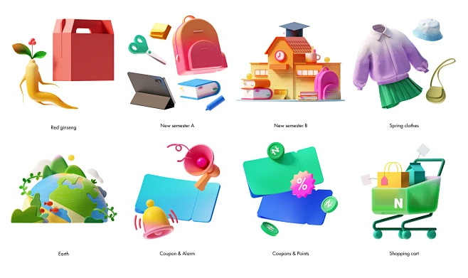 design Icon Style artwork digital illustration stylized simple NAVER-花瓣网