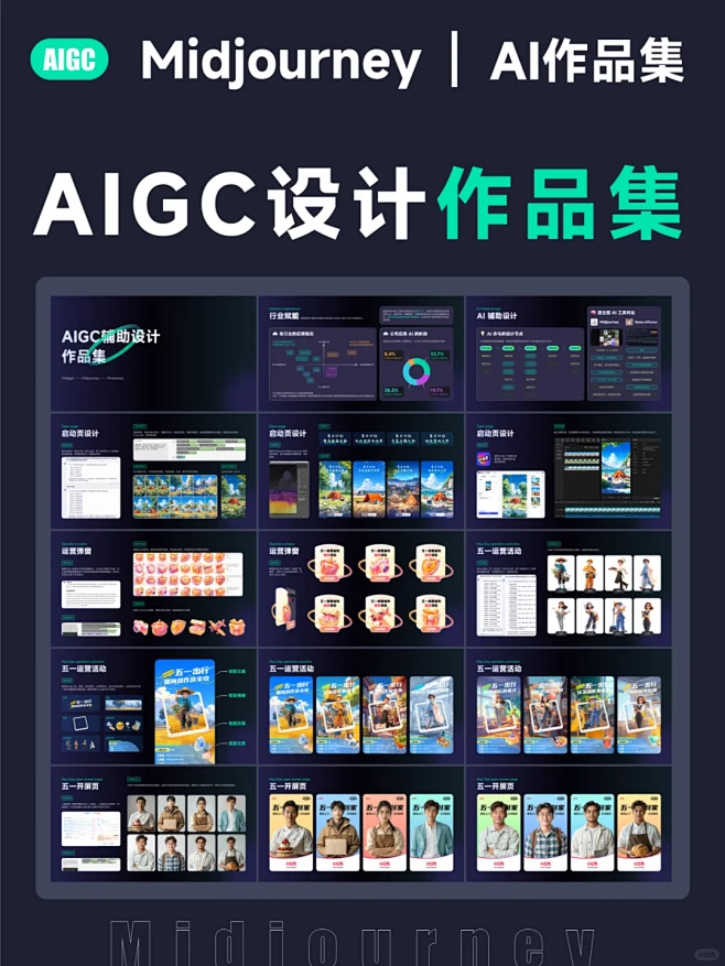 【AIGC】17 页 AI 辅助设计作品集 - 小红书-花瓣网