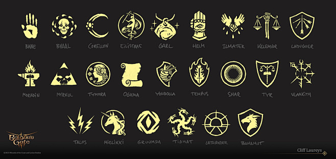 Baldur's Gate 3 symbol designs