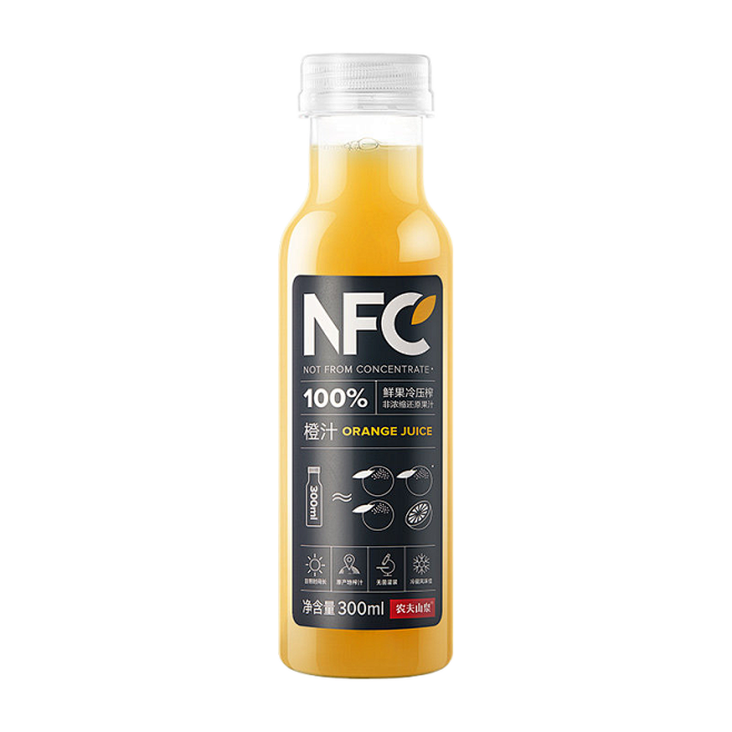 农夫山泉100%NFC橙汁300ml