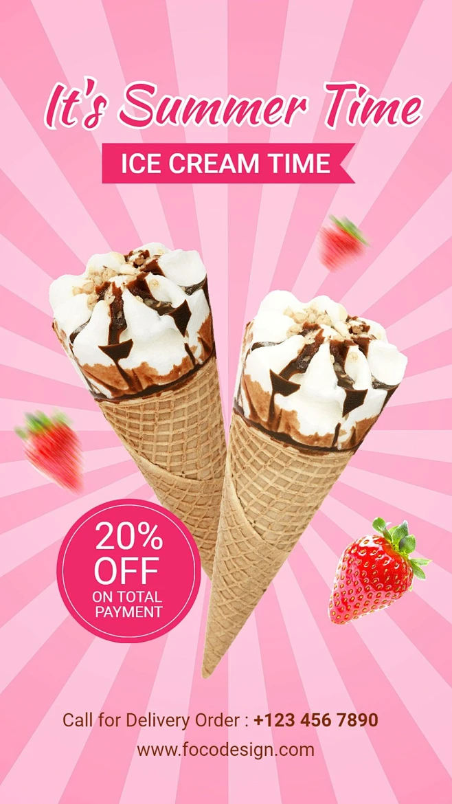 Ice Cream Snacks Groceries Food Promo Ecommerce Story-花瓣网