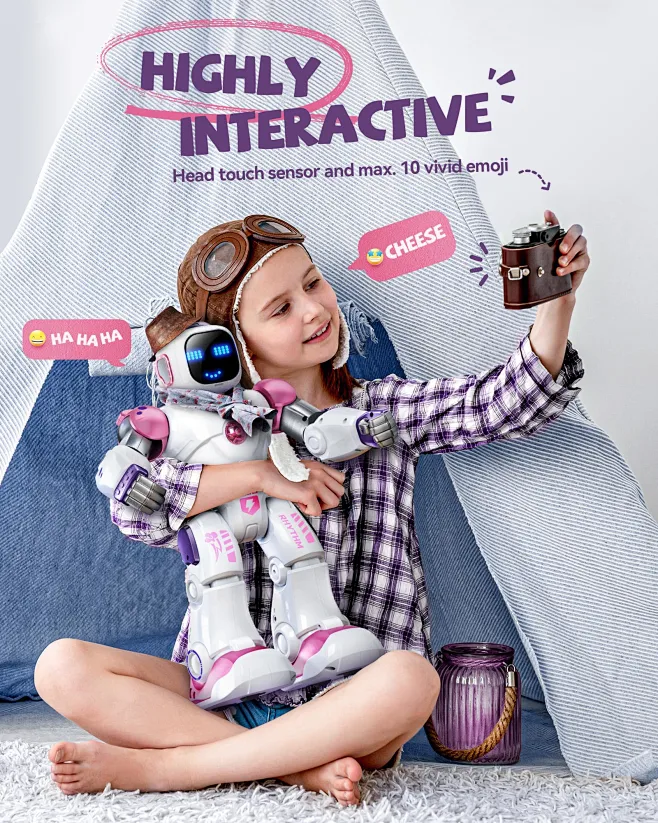 Amazon.com: Ruko 1088 Smart Robot Toys for Kids, Large STEM Programmable Interactive RC Robot ...