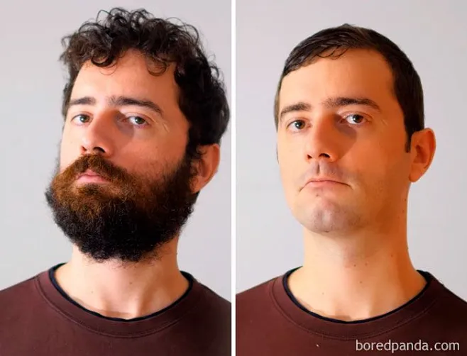 Shaving Facial Hair Before And After Beard Before And After, Before And ...