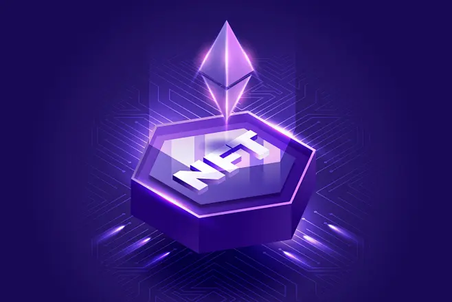 素材（eps/ai)gradient-isometric-nft-concept-花瓣网