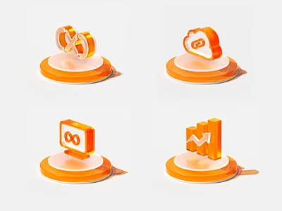 3D icons design-花瓣网