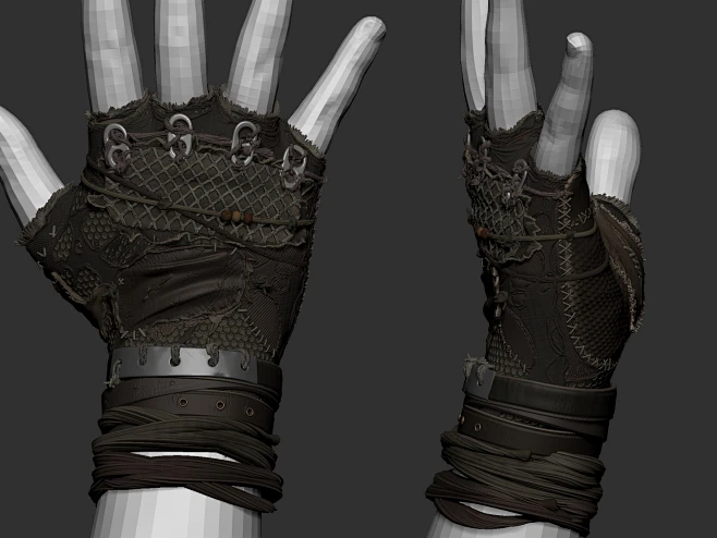 Tutorial Complex Clothes Goves $2, Pablo Perdomo : here https://pabloperdomo.artstation.com ...