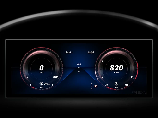 Daily Redesign UI24 Mercedes Benz car car cluster car dashboard design ...