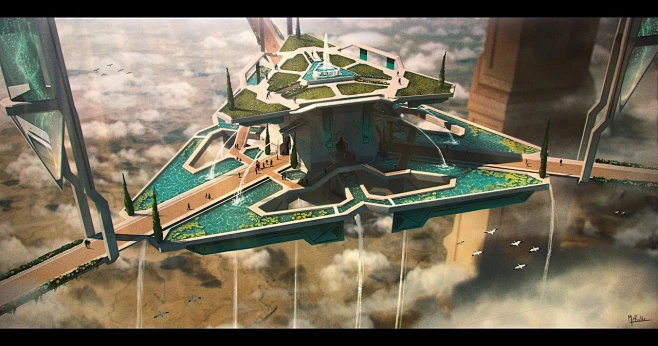 Well City - Fountain plaza, Marc-Alexandre Robbe : Well City - Fountain plaza by Marc-Alexandre ...