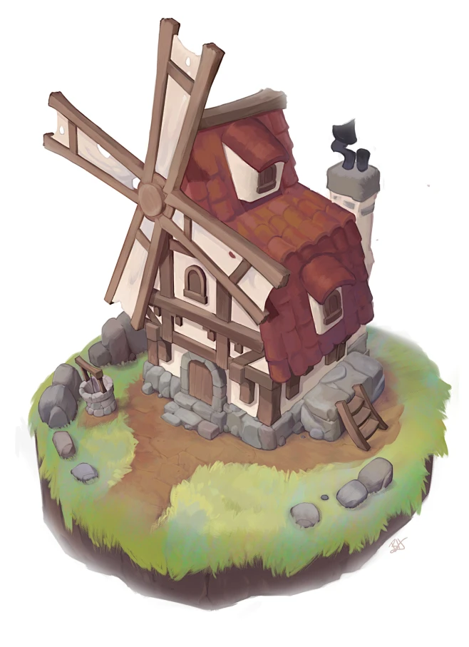 Lil' Windmill with Process, Becca Hallstedt : Cute lil' baby windmill ...