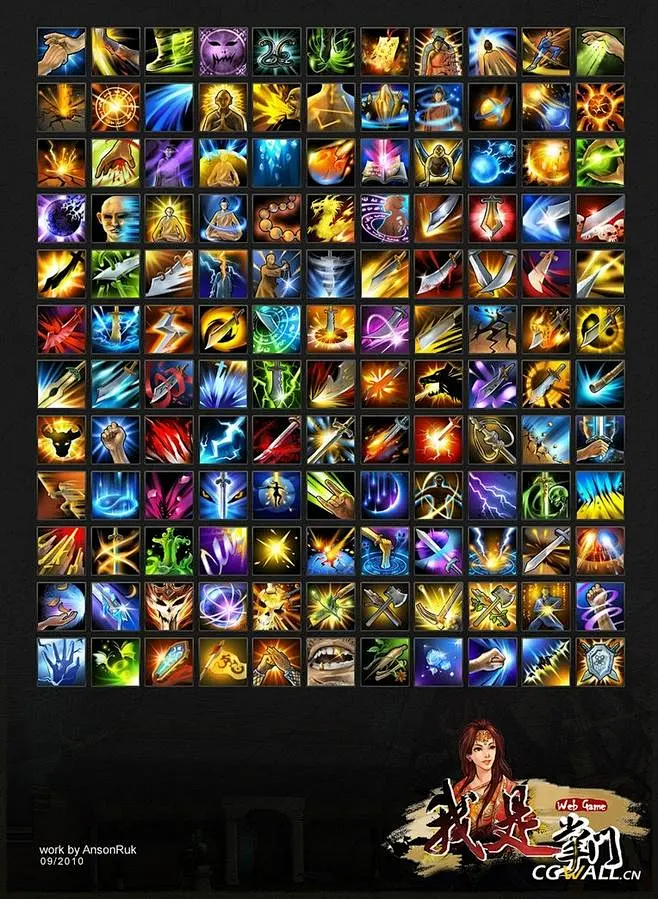 点击 http://t.cn/RLVYETy 有惊喜 @混大兔子 物品和技能图标展示2_CGwall游戏原画网站 -花瓣网