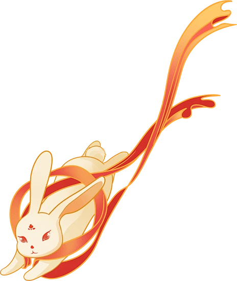 创意国潮风中秋节插画-月兔-花瓣网