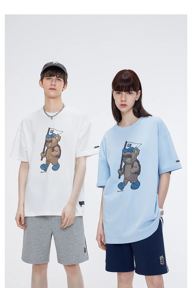 Lilbetter 220g重磅情侣短袖T恤夏季新款潮牌男装半袖圆领五分袖-tmall.com天猫-花瓣网