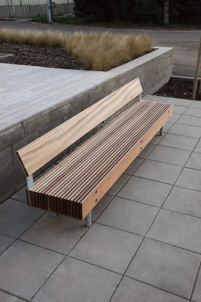timber bench-花瓣网