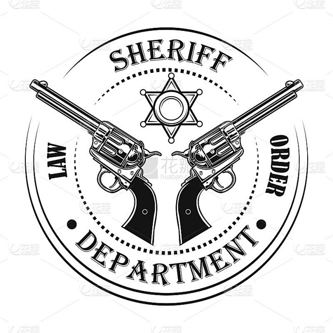 Sheriff department badge vector illustration