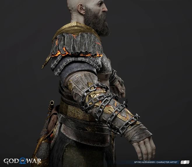 God of War Ragnarök - Muspelheim Armor Set-花瓣网