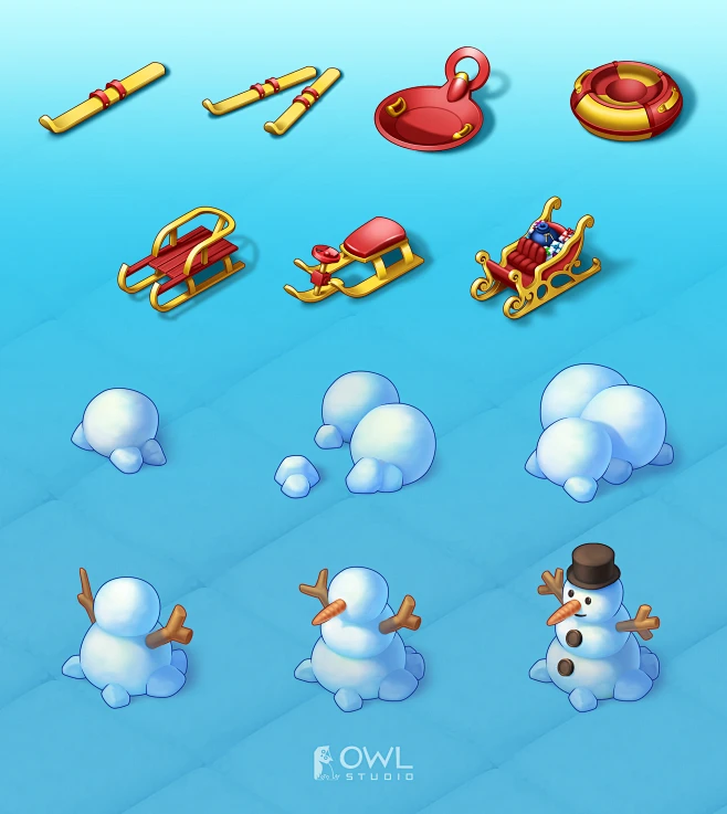 Merge Game - Objects & Props - Part 2, OWL Studio-花瓣网