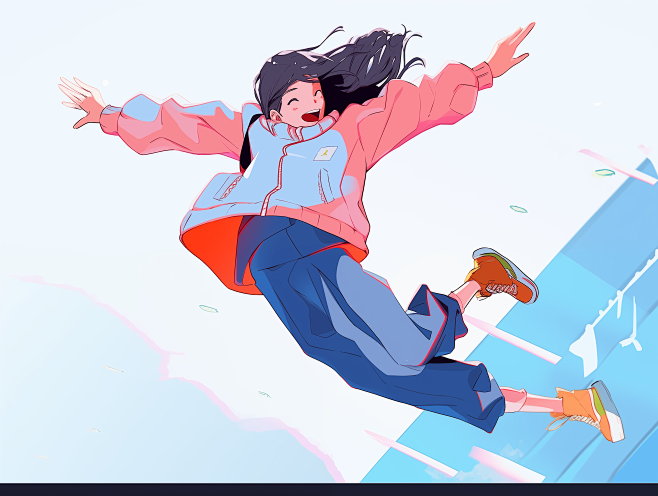 liepin_A_20_year_old_girl_running_towards_the_camera_reaching_o ...