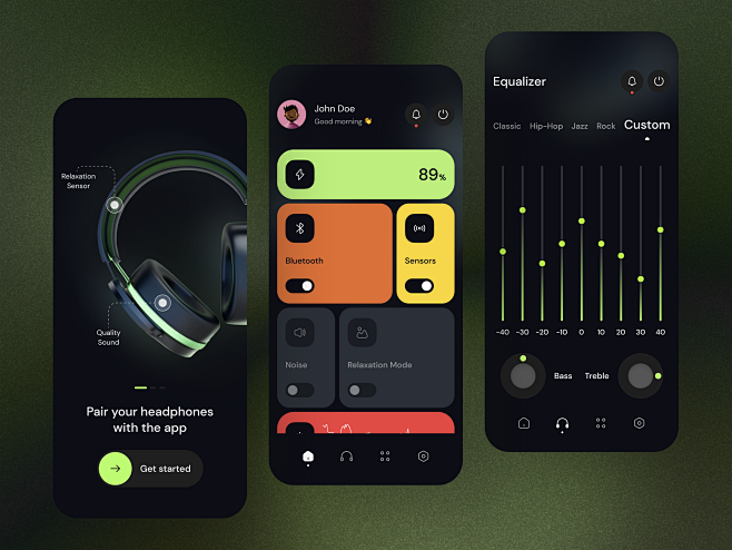 Smart Headphones Mobile App by Filip Rygucki for intent IoT Age