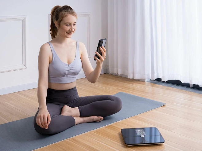 Lepulse Lescale F4 Household Smart Body Fat Scale provides 15 health measurements-花瓣网