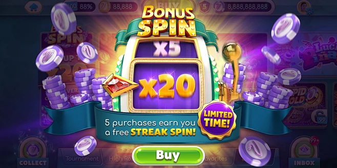 Bonus design graphic design mobile My Vegas slot slot game spin ui ux ...