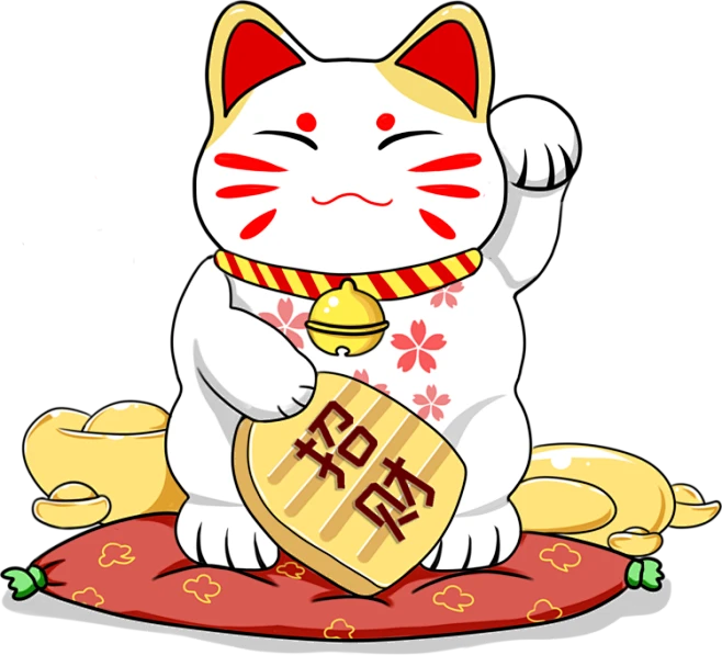 cat 卡通招财猫PNG素材日本招财猫图片-花瓣网