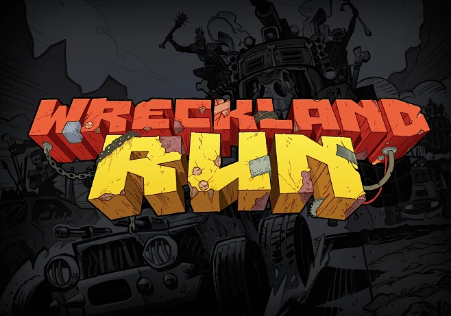 Wreckland Run Game logo-花瓣网