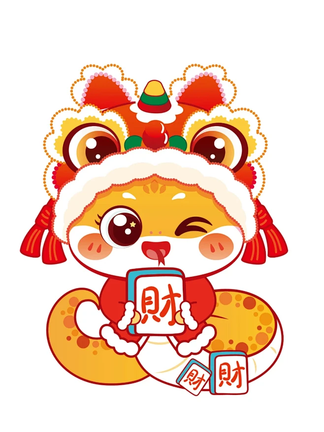 蛇年生肖原创IP设计卡通吉祥物蛇宝宝 - 小红书-花瓣网