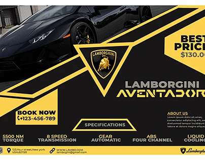 Flyer Design work for Lamborghini-花瓣网