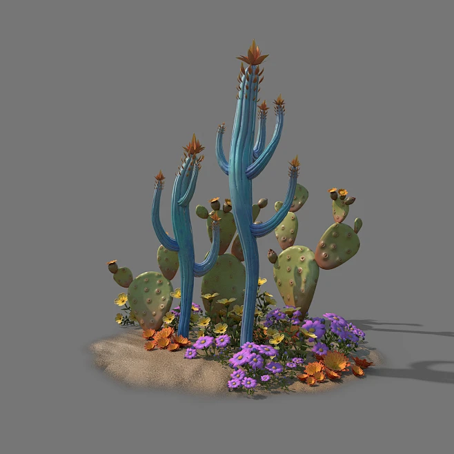 Stylized Desert Plants-花瓣网