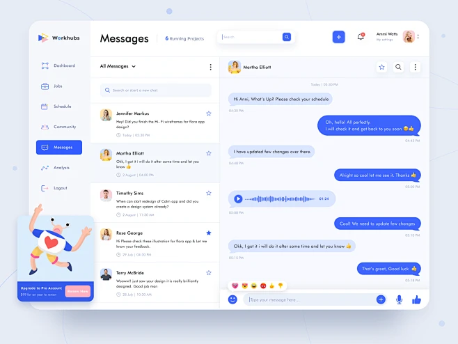 Freelancer Message Dashboard onboard logo product design hire jobs ...
