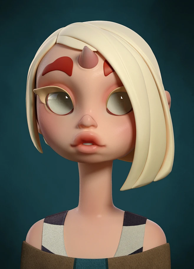 Echo Character Study, Alice Agapova : Project for the 3D Modeling course by Pavel Terekhov ...