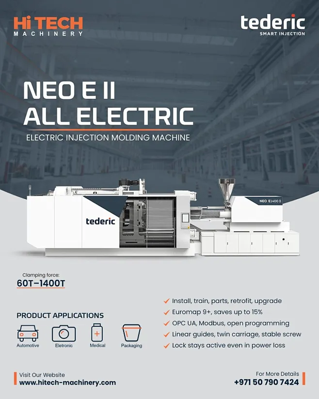 Neo E II—All-Electric Injection Molding Machine. This is for industries ...