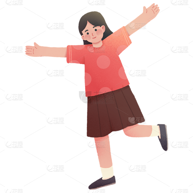 手绘 感恩节元素贴纸 女人2 2128