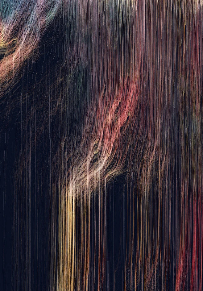Generative Drawing Experiments : A serie of images based on NASA pictures glitched with a ...