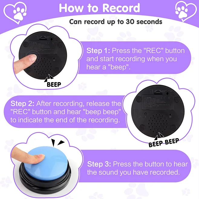 Amazon.com : Pycoal Dog Buttons for Communication, 8pcs Dog Talking ...