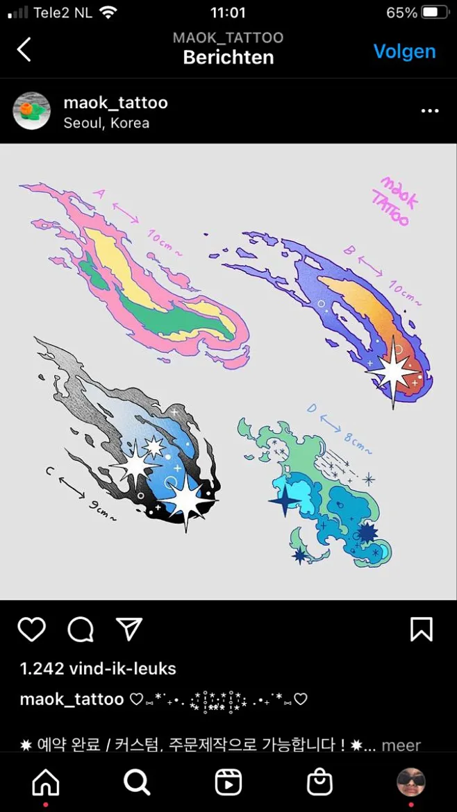 an iphone screen with different colored inks on the side and in the ...