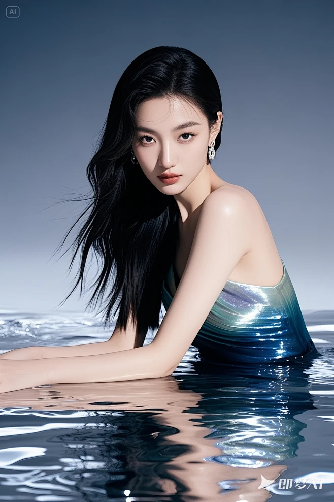 jimeng-2025-06-23-801-摄影艺术，大师级构图，典雅，极致的细节，人物肖像，水光肌，皮肤水光感，东方女生，高级脸，侧面，明媚 ...