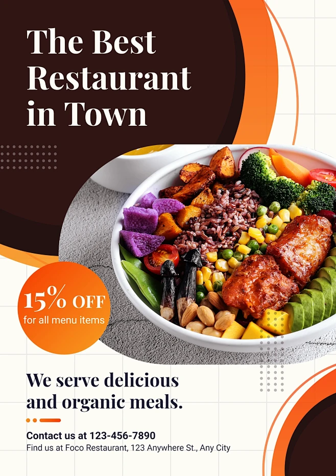 Healthy Restaurant Dining Food Promo Advertising Poster素材-花瓣网