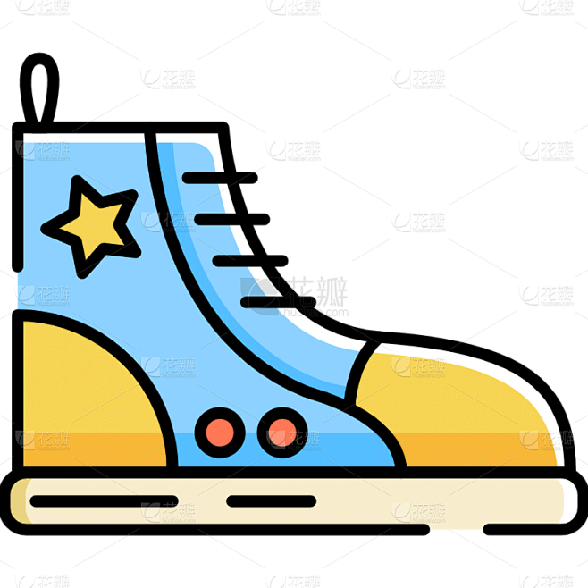 手绘卡通蓝色鞋子MBE风icon