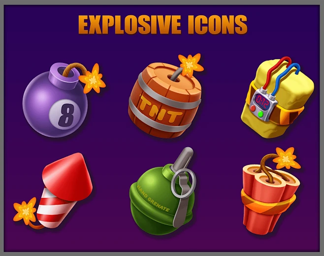 bomb c4 granate Icon UI-花瓣网