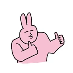 粉红兔子表情包-花瓣网